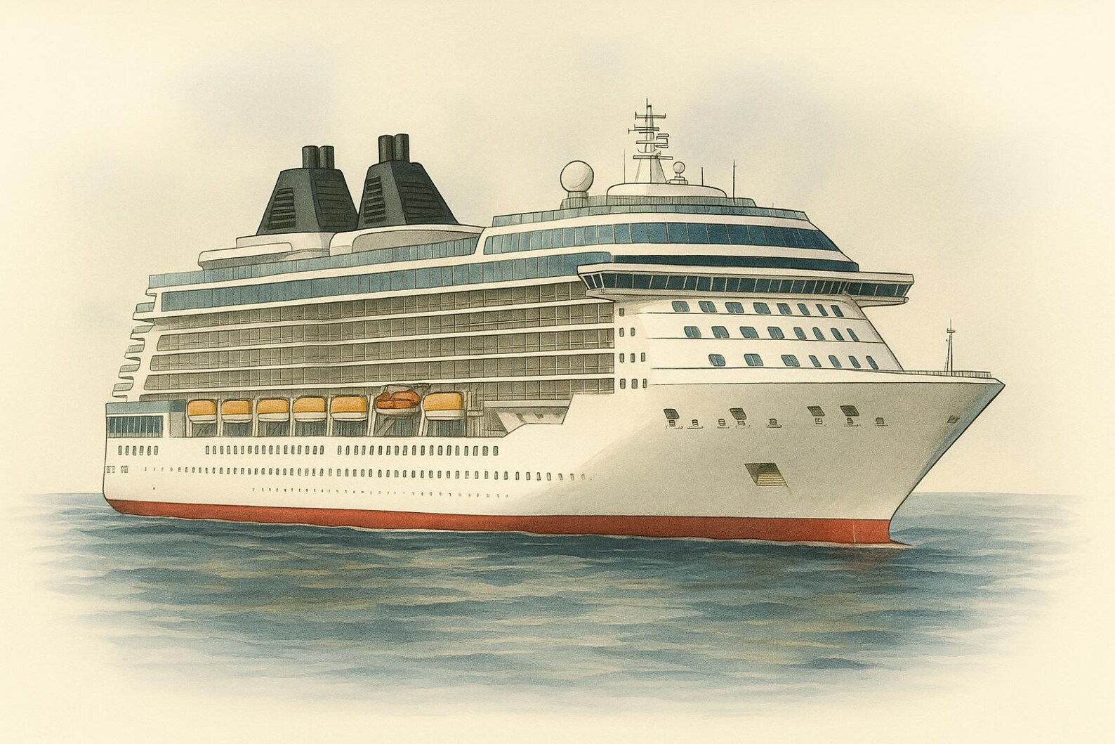 Luxury Cruise Ship Model Plan – Modern Ocean Liner Blueprint (PDF) - Etsy
