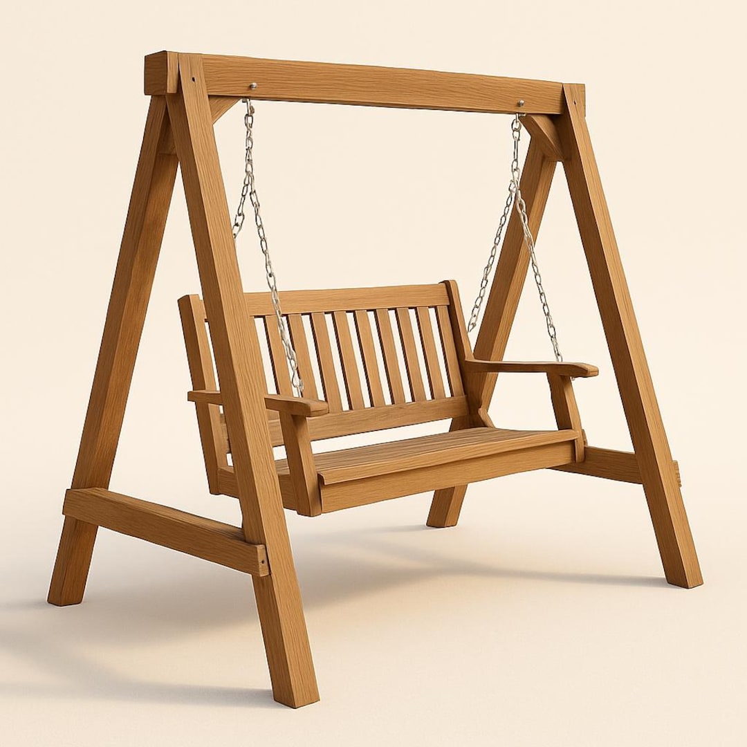 Wooden Garden Swing Plan – DIY Outdoor Porch Swing Blueprint - Etsy