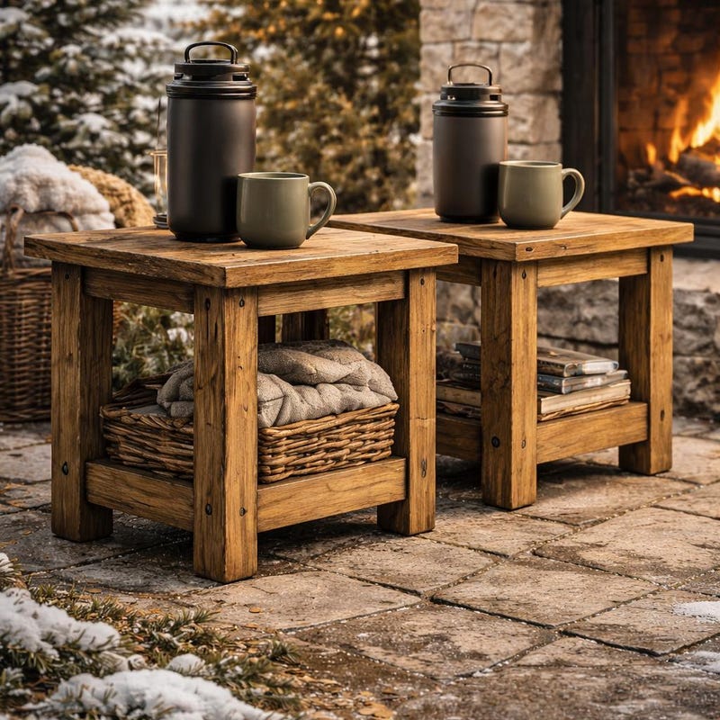 Rustic Side Tables - Etsy