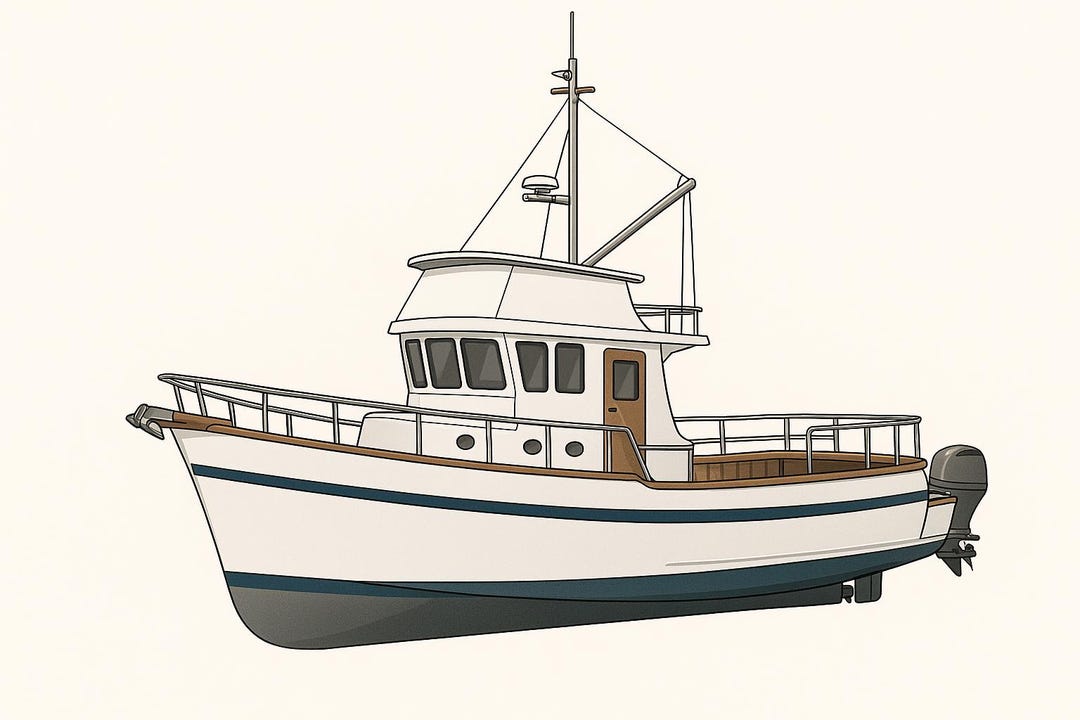 Trawler 10m Frame Set Woodworking Plan, DIY Boat Building PDF, Wooden ...