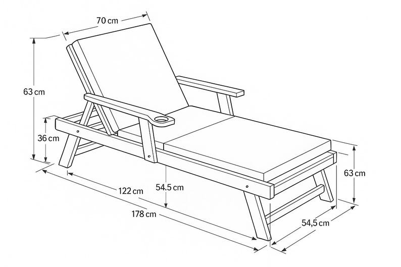 Adjustable Outdoor Lounger Plan – DIY Wooden Sunbed With Reclining ...