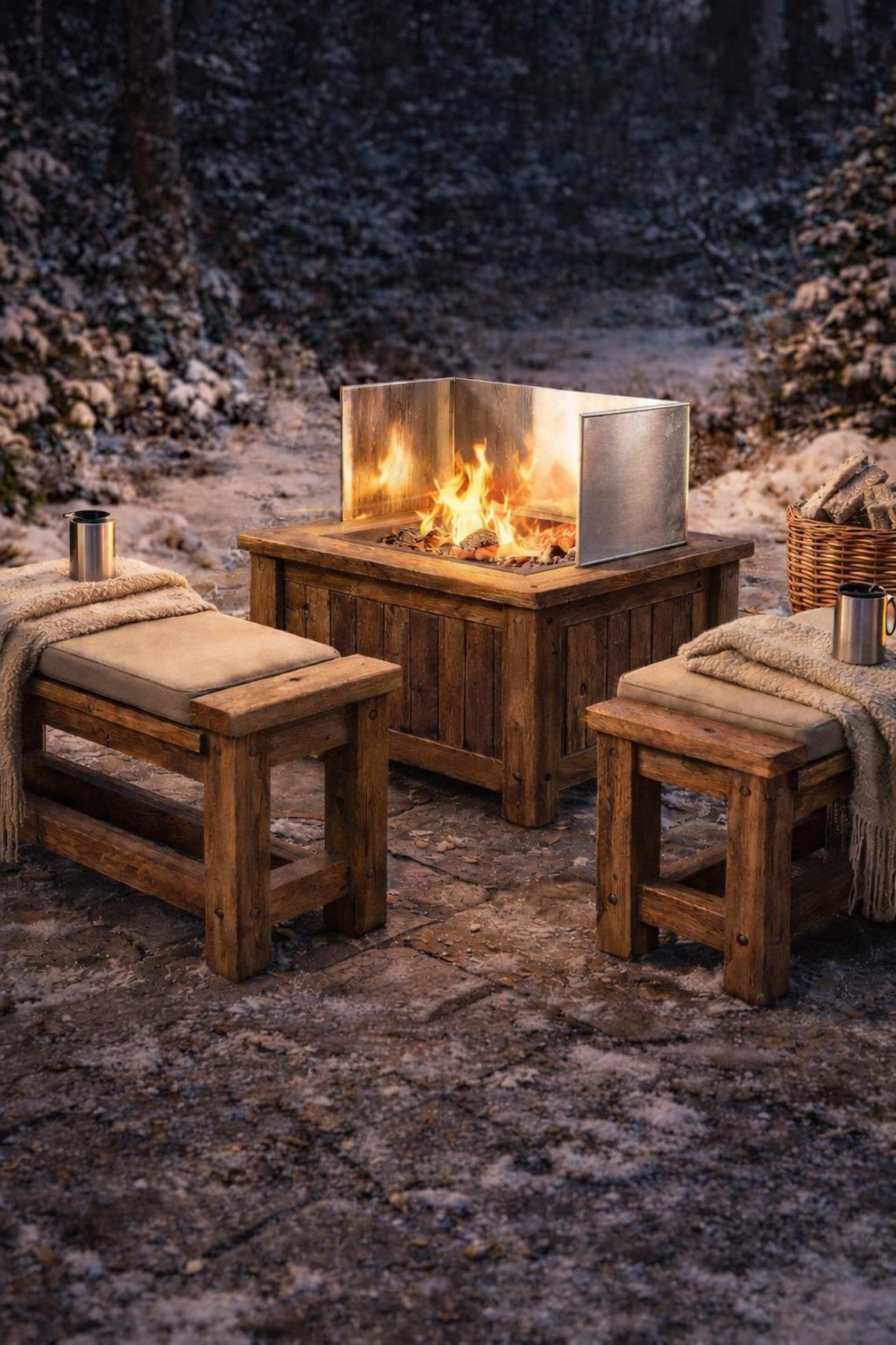 Reflective Heat Outdoor Seating Set – DIY Rustic Winter Garden ...