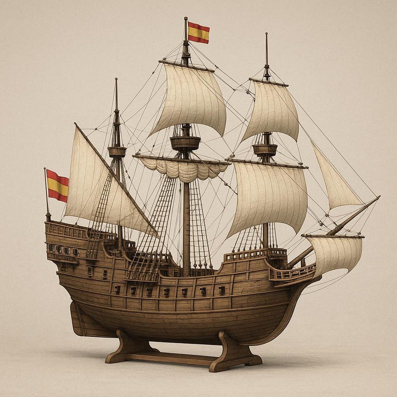 Spanish Warship Model Plan PDF – Build Santísima Trinidad - Etsy
