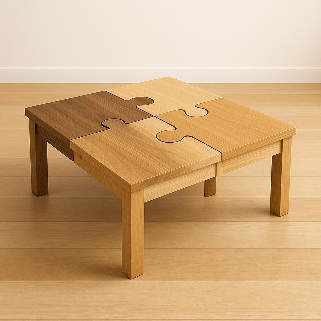 Modular Puzzle Table Plan | DIY Craft Desk | Nordicblueprints PDF - Etsy