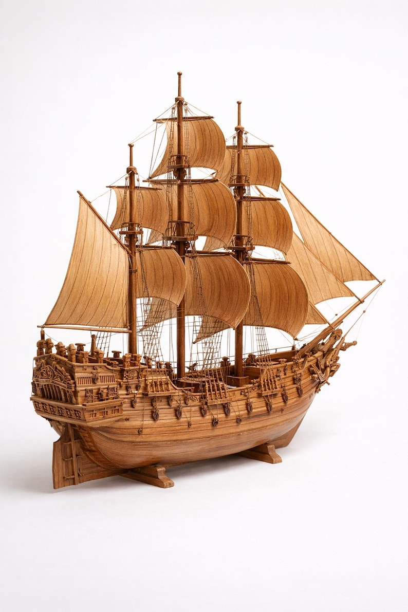 90 Cm Wooden Sailing Ship – Premium Build Plans | Full Scale 1:1 Model ...