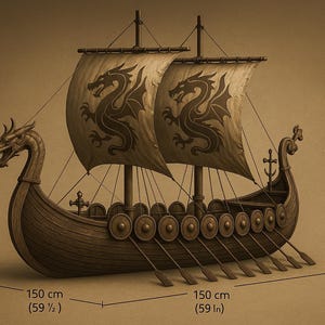 Viking Longship Model Plan - DIY Wooden Boat Blueprint - Digital ...