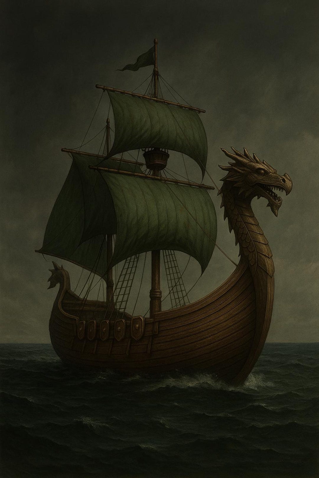Dragon Ship Blueprint – Fantasy Wooden Boat Model – DIY Digital ...