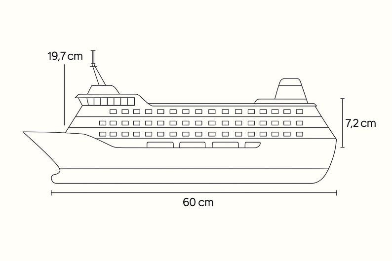 Modern Cruise Ship Model Plan PDF – DIY Ocean Liner Blueprint With ...