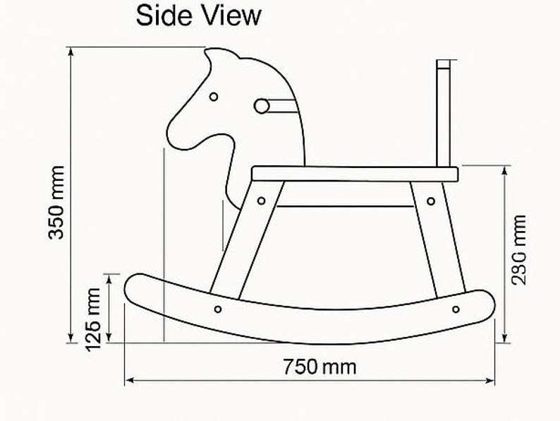 Wooden Rocking Horse Plan – DIY Ride-on Toy Blueprint | Kids Wooden ...