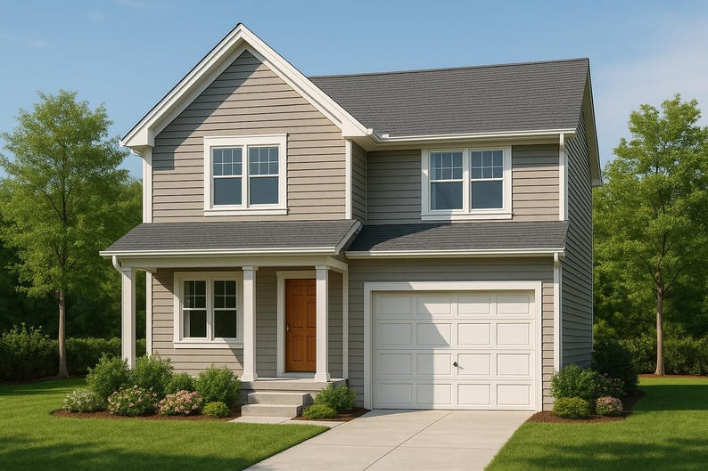 Two-story Backyard House Plan With Garage – DIY Printable Home ...