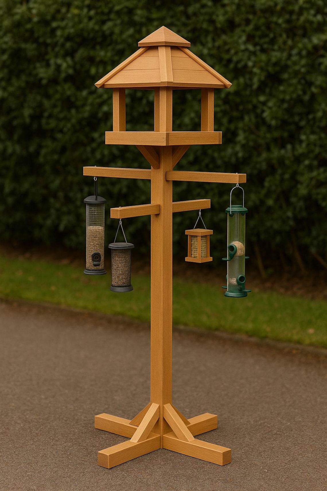 DIY Bird Feeder Station Woodworking Plan: Rustic Garden Decor (PDF) - Etsy