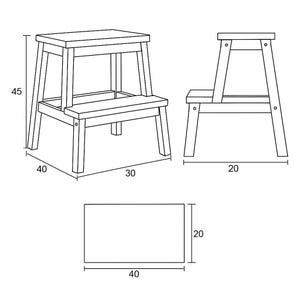 DIY Wooden Step Stool Plan: Rustic Ladder Chair Blueprint (PDF Download ...