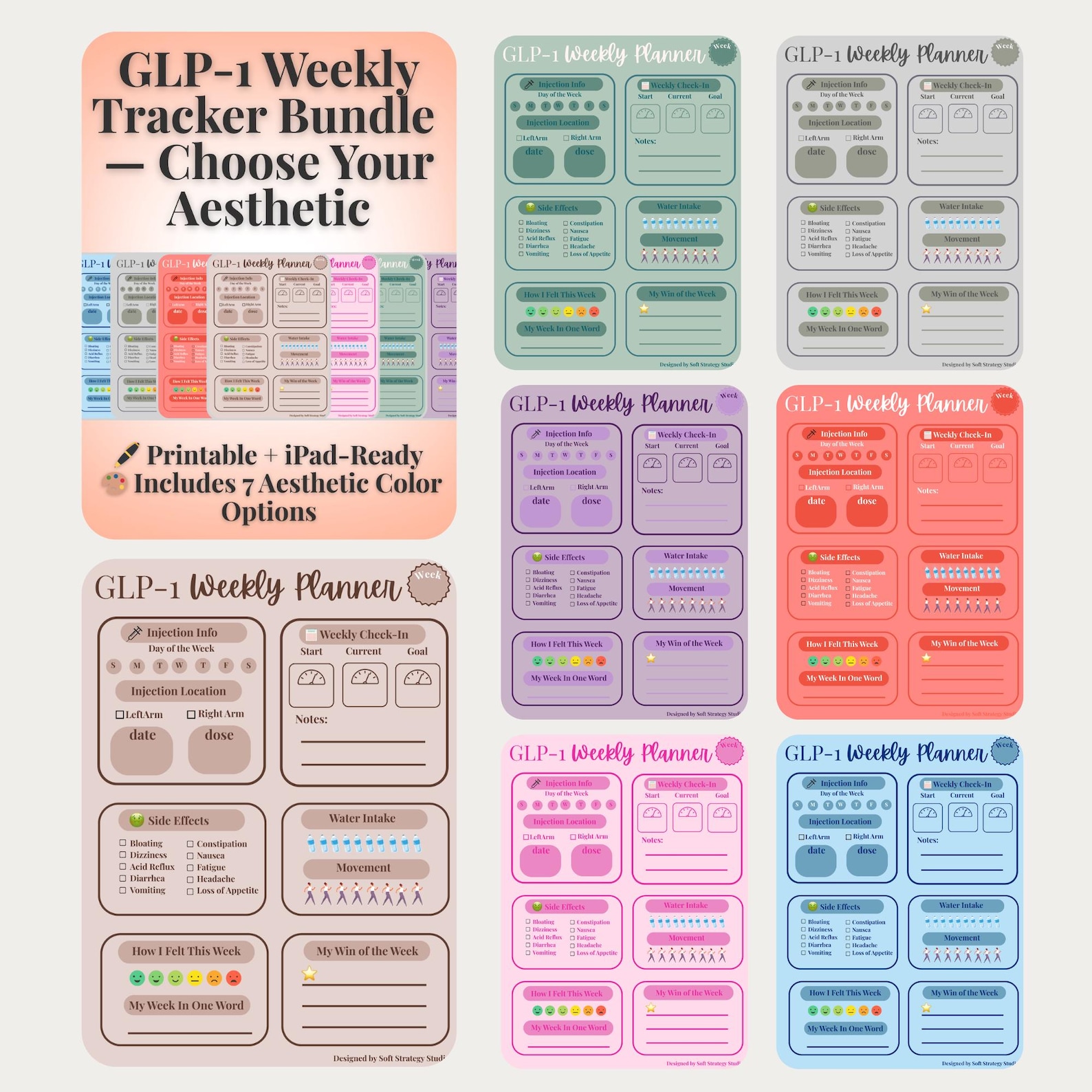 GLP-1 Weekly Tracker | GLP-1 Weight Loss Tracker | Track Glp-1 ...