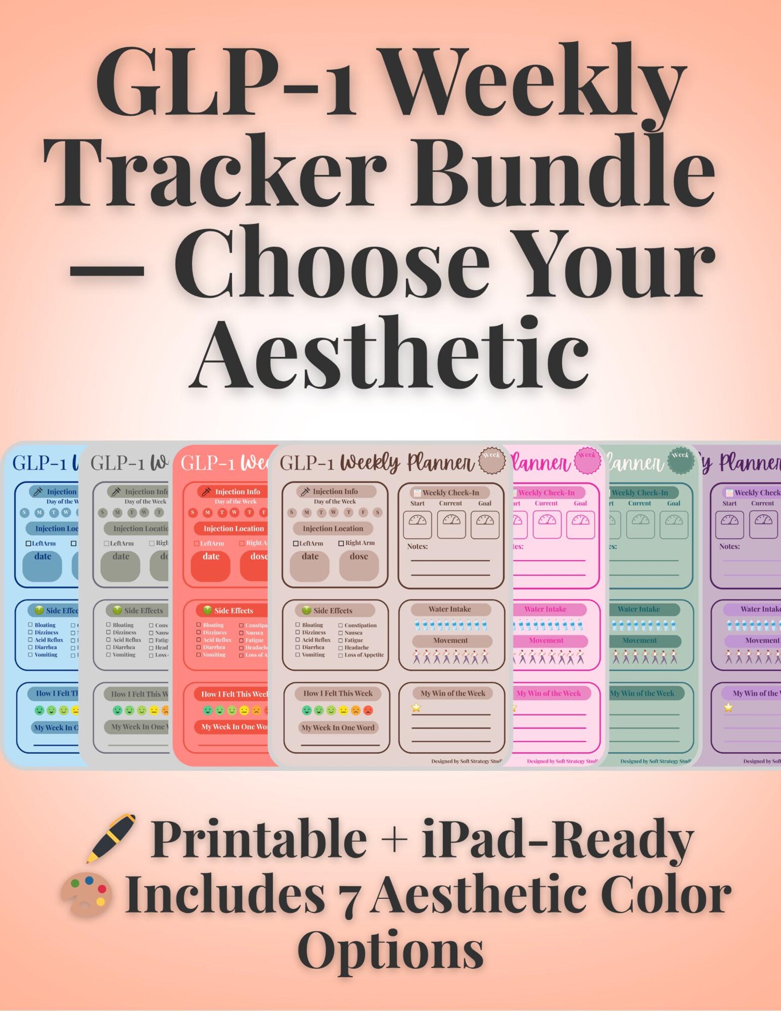 GLP-1 Weekly Tracker | GLP-1 Weight Loss Tracker | Track Glp-1 ...