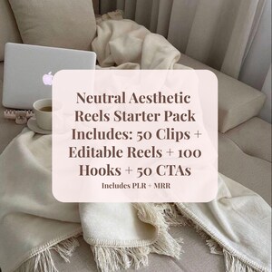 Neutral Aesthetic Reels Starter Pack 50 Faceless Clips Editable Reels ...