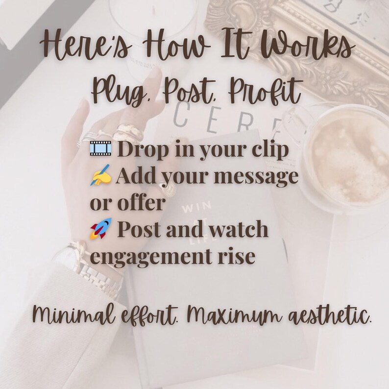 Neutral Aesthetic Reels Starter Pack 50 Faceless Clips Editable Reels ...