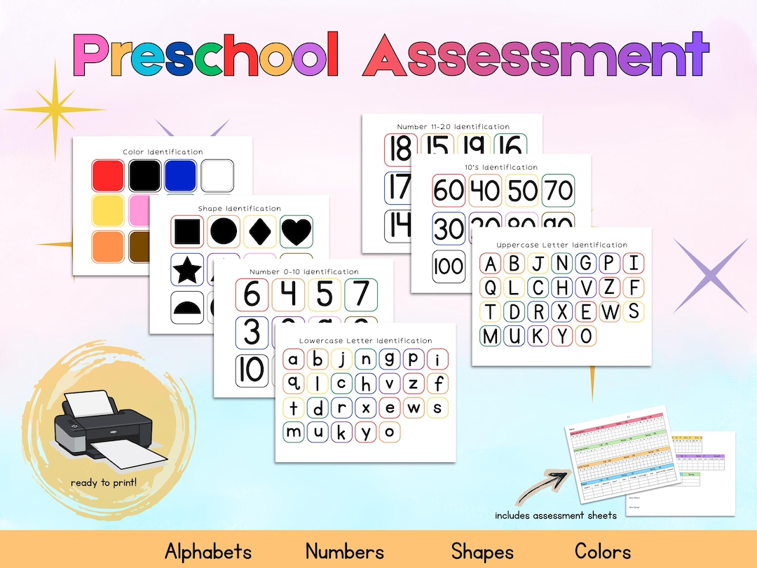 Preschool Assessment Binder Printable | Pre-k Assessment Pack ...