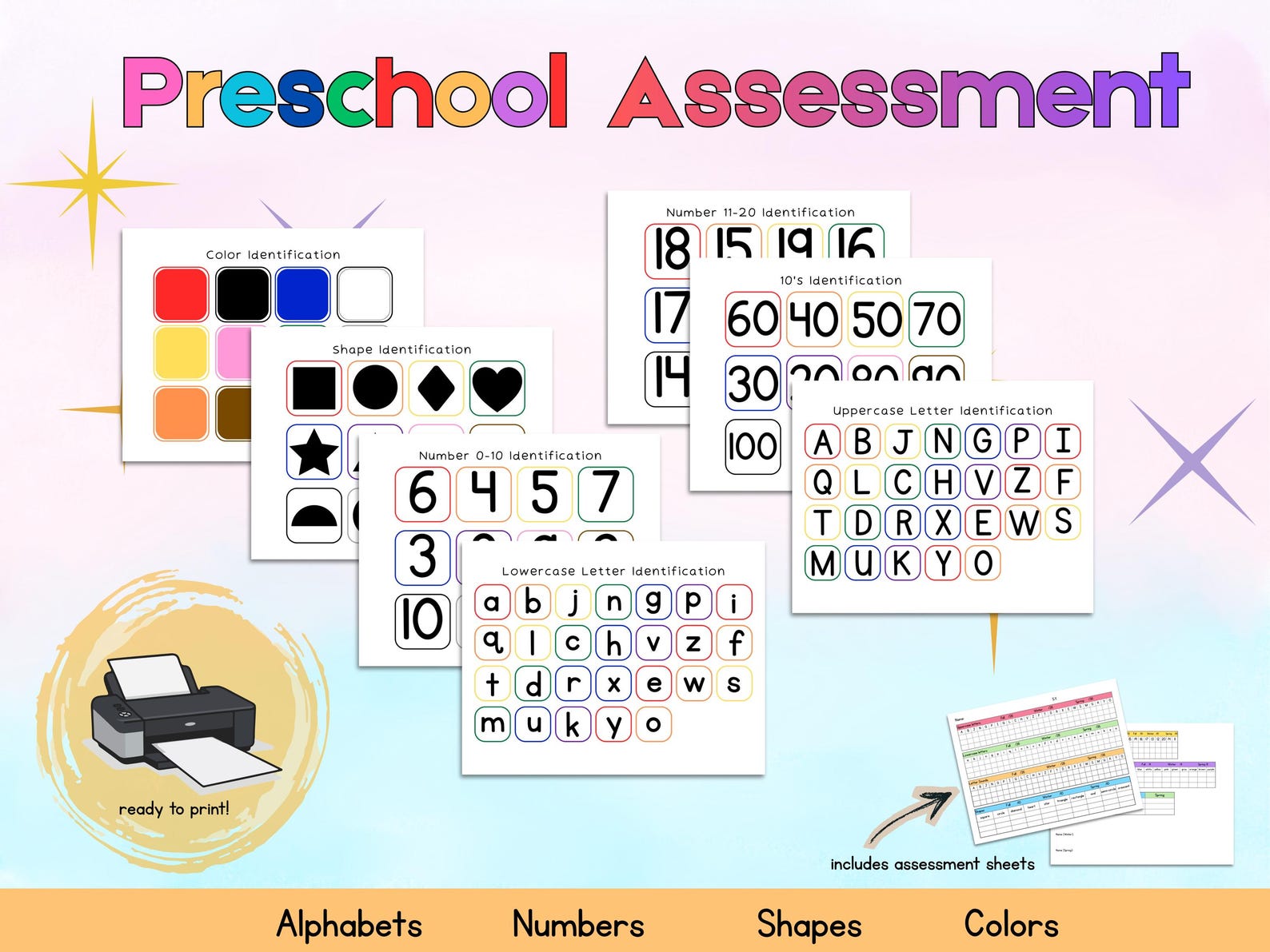 Preschool Assessment Binder Printable | Pre-k Assessment Pack ...