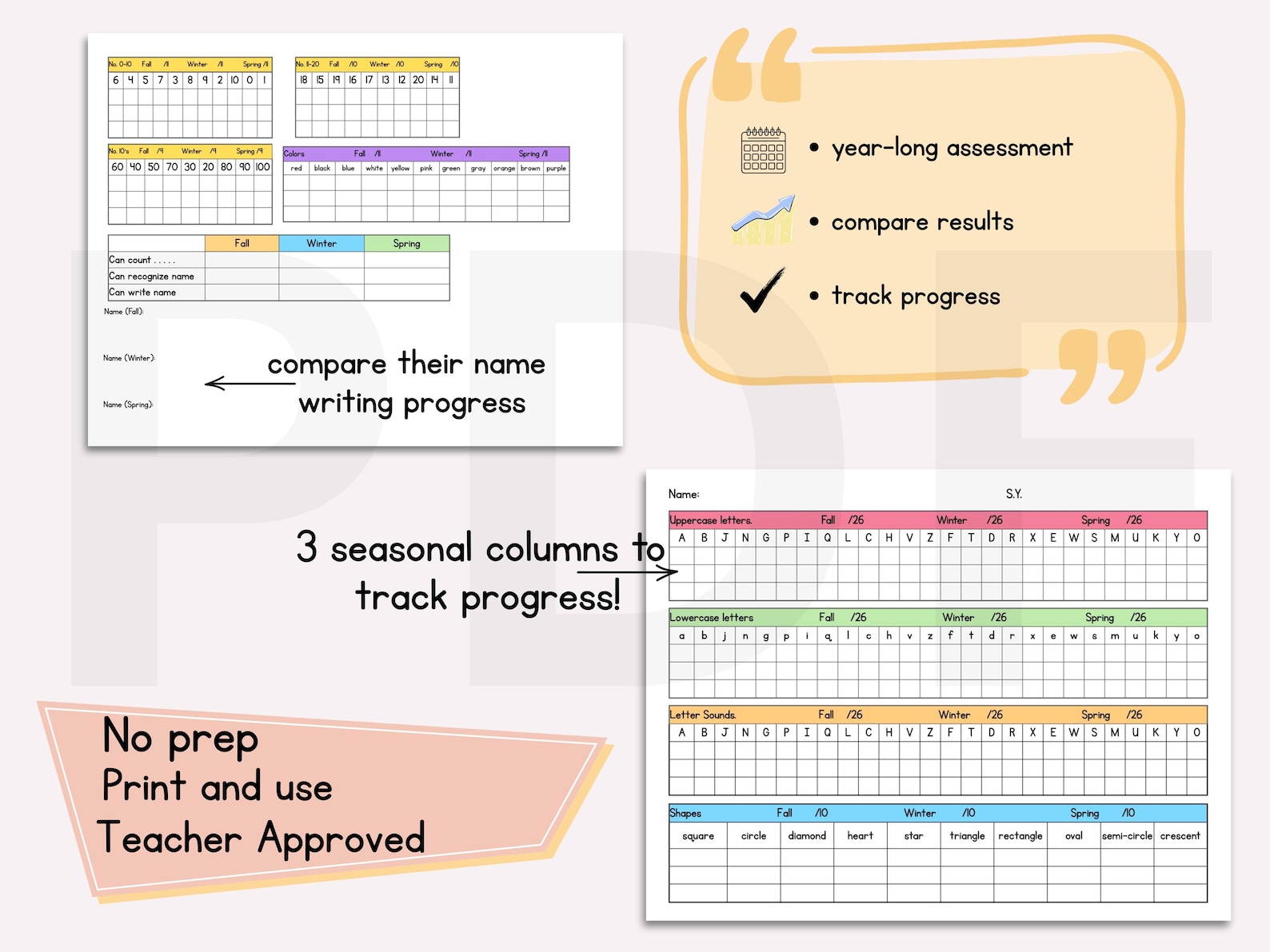 Preschool Assessment Binder Printable | Pre-k Assessment Pack ...