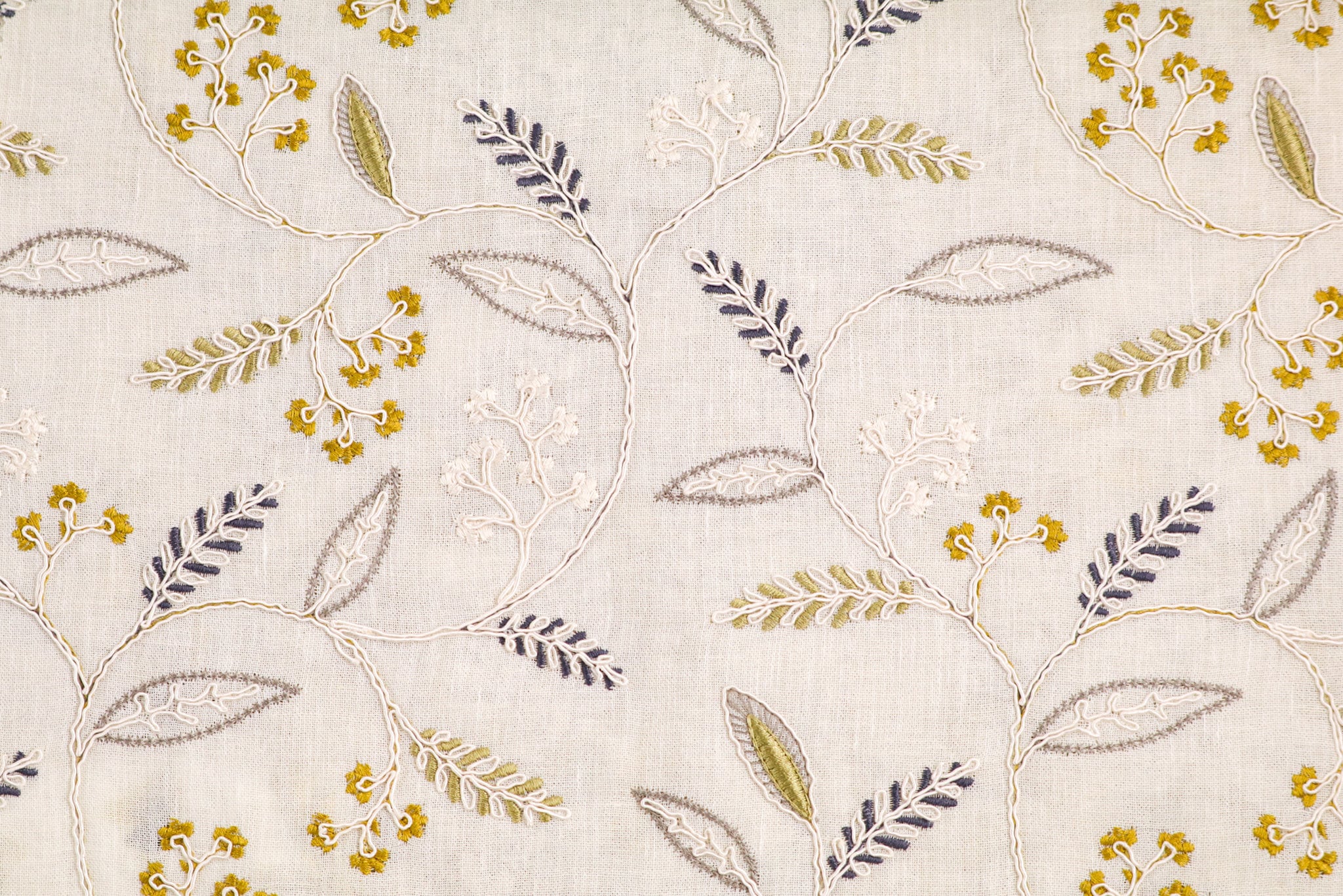 Floral Embroidered Curtain Panel: Luxury Sheer White Polyester - Etsy