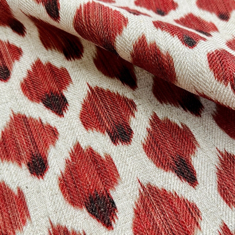 Red Ikat Fabric - Etsy