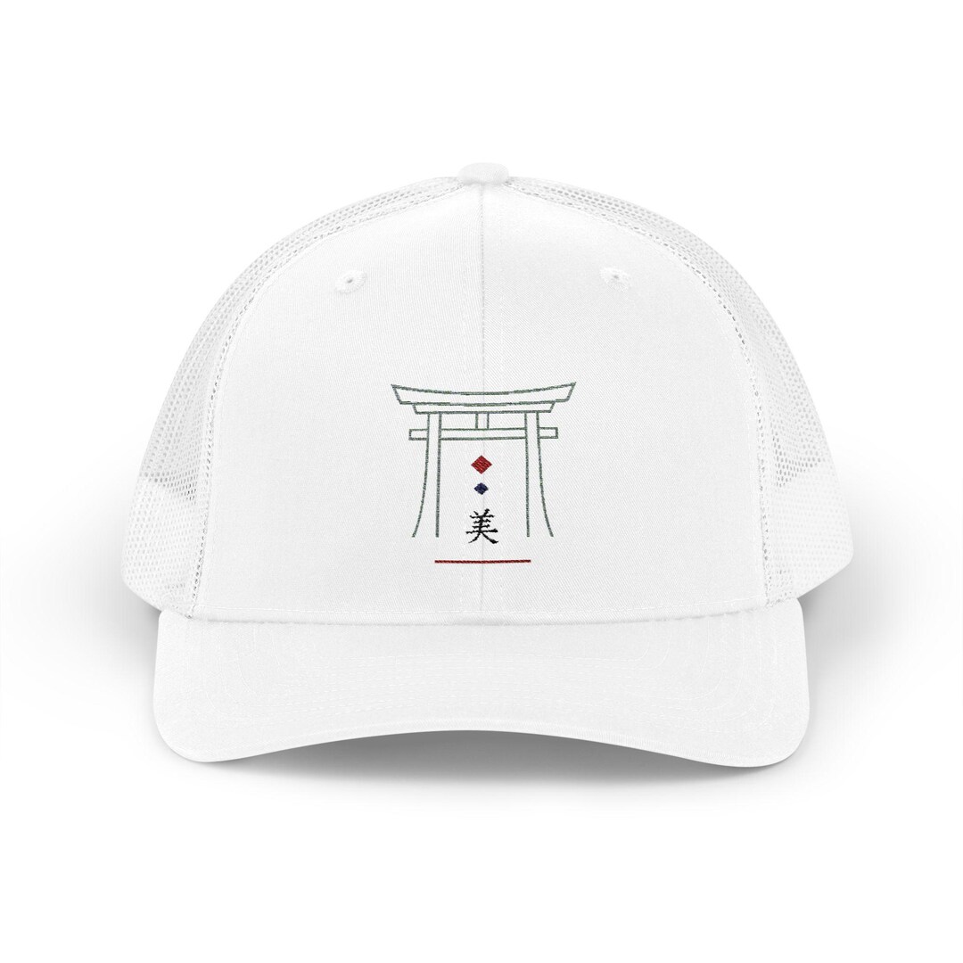 Japanese Style Snapback Trucker Cap, Unique Hat Gift, Vintage Baseball ...