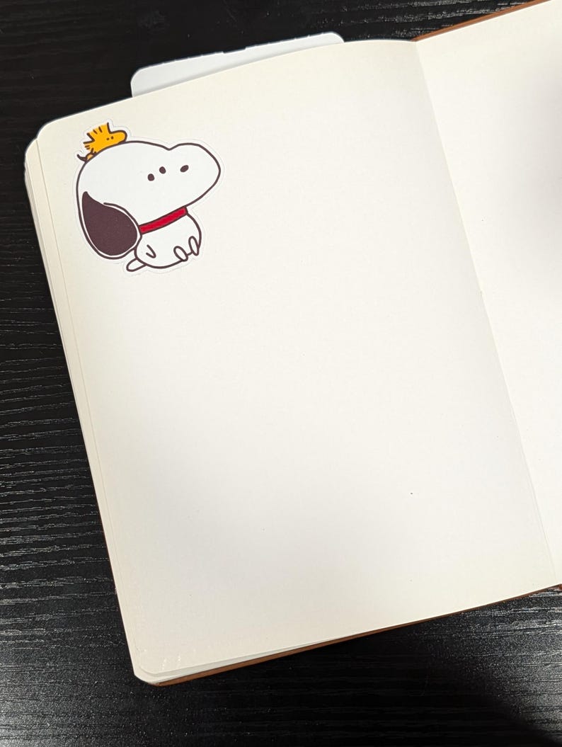 Snoopy & Woodstock Sticker - Waterproof Vinyl Decal, Peanuts Fan - Etsy