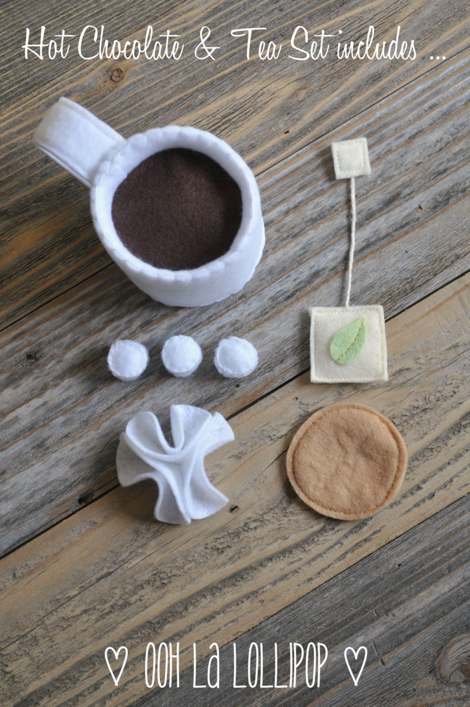 Felt Hot Chocolate Set With Interchangeable Tea - Etsy