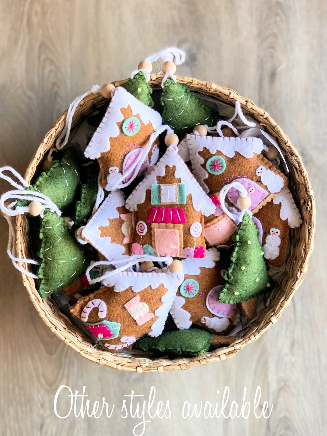 Gingerbread and Christmas Tree Ornament Set (lollipop Theme) - Includes ...