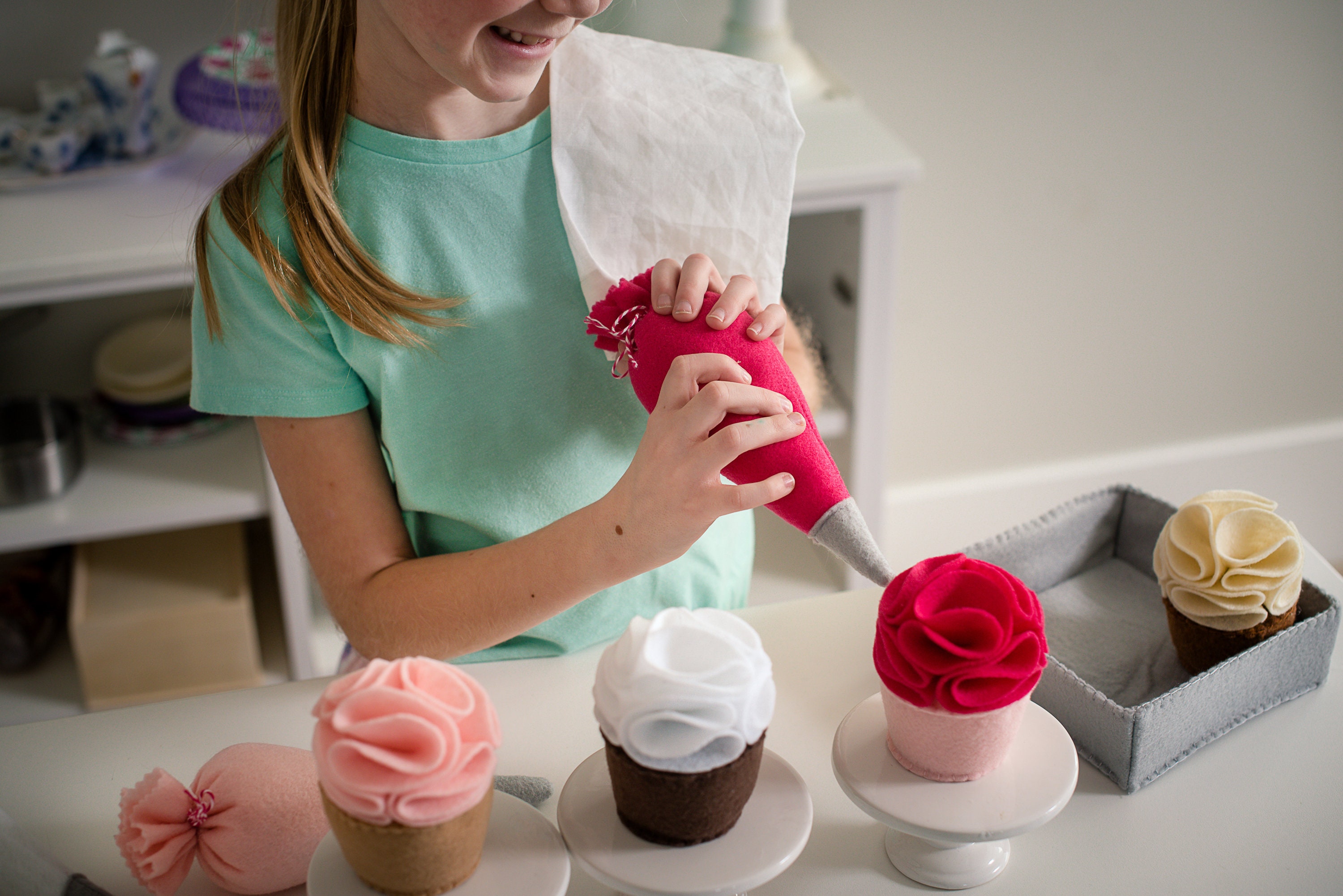 Felt Piping Bags Set of Three in Hot Pink Light Pink and - Etsy