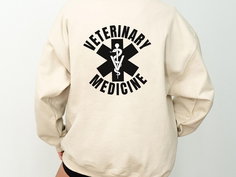Custom Vet Tech Double Side Sweatshirt Veterinarian Hoodie Animal Lover ...