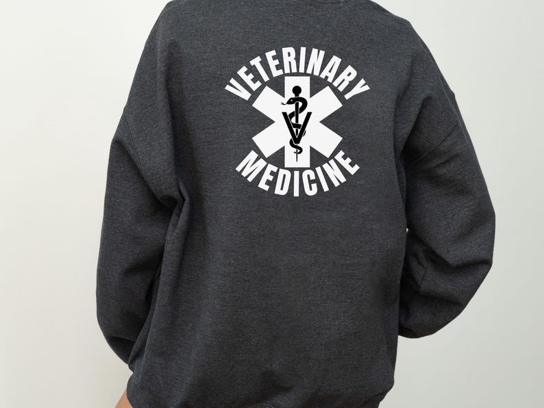 Custom Vet Tech Double Side Sweatshirt Veterinarian Hoodie Animal Lover ...