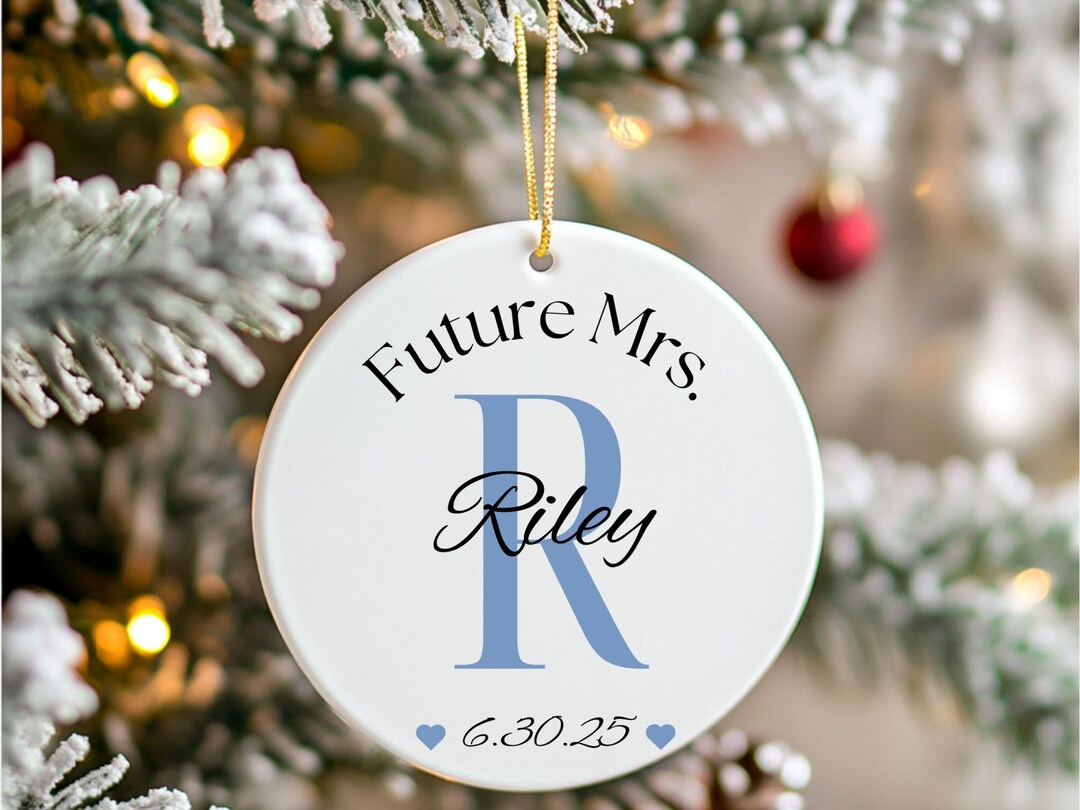 Personalized Engaged Ornament First Christmas Engaged Ornament Custom ...