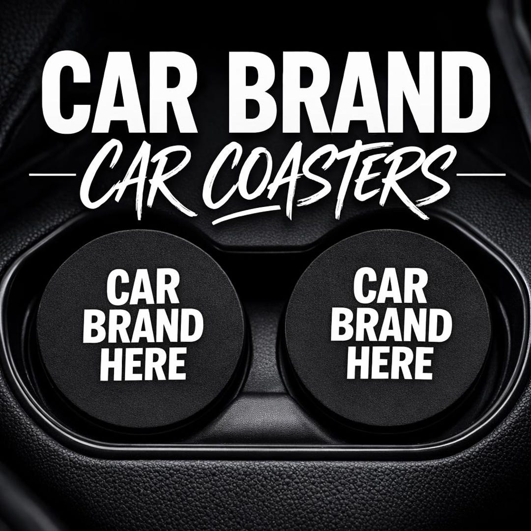 Car Brand Coaster Set - Great Gift Idea for Car Lovers - Cool Car ...