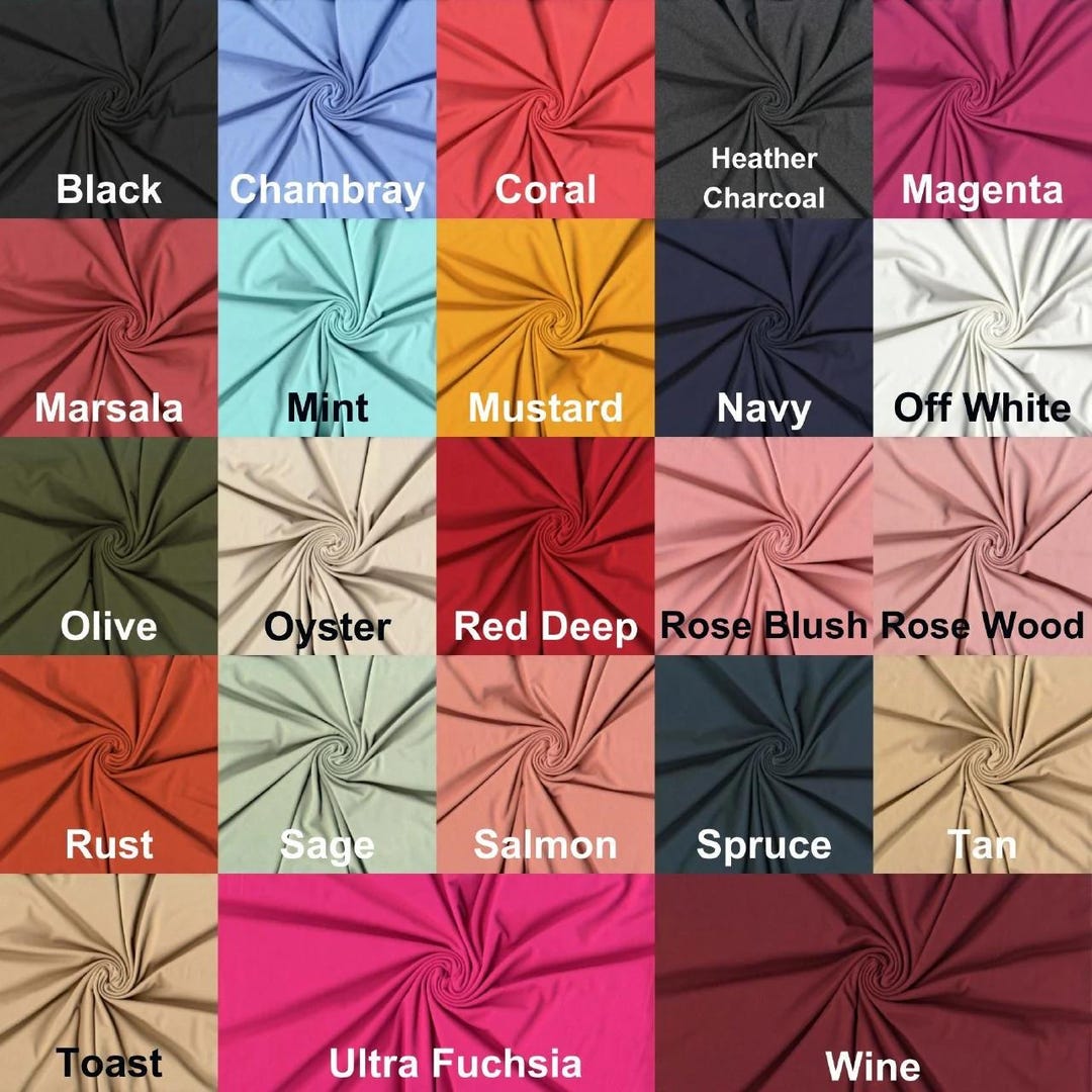 DBP Power Brushed Stretch Knit Fabric by the Yard - Stretchy Soft ...