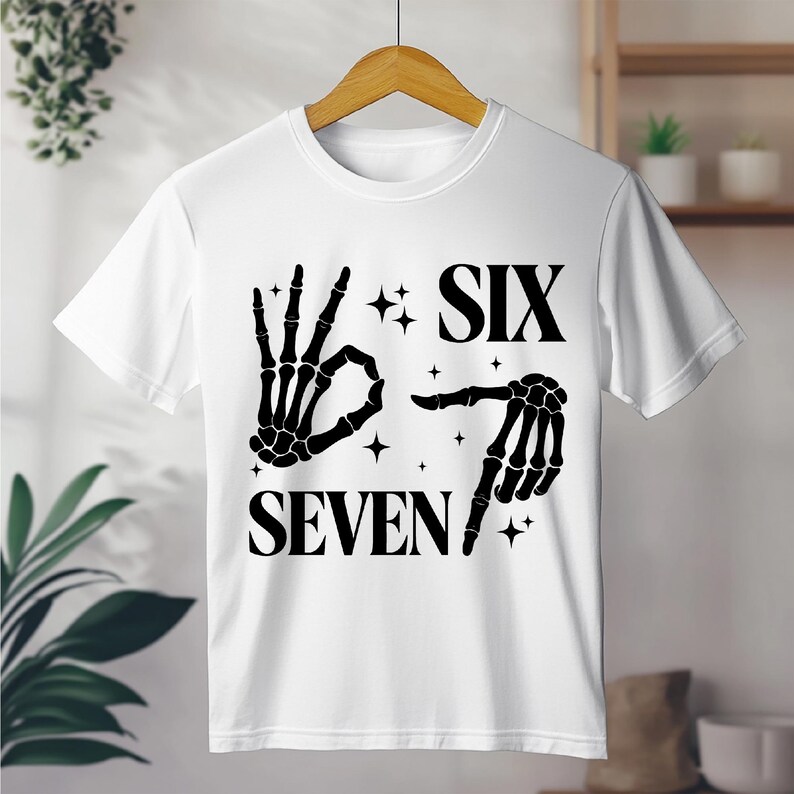 Six Seven Meme PNG | Skeleton Hands Graphic (digital Download) - Etsy