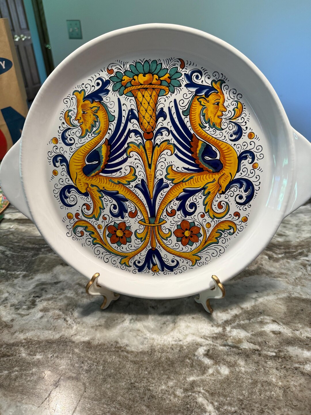 Nova Deruta Raffaellesco Dragon Platter - Etsy