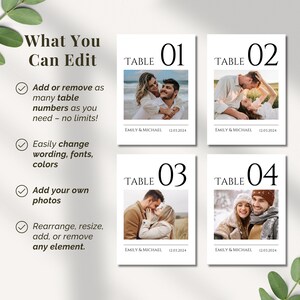 Table Numbers for Wedding Reception, Wedding Table Numbers, Wedding ...