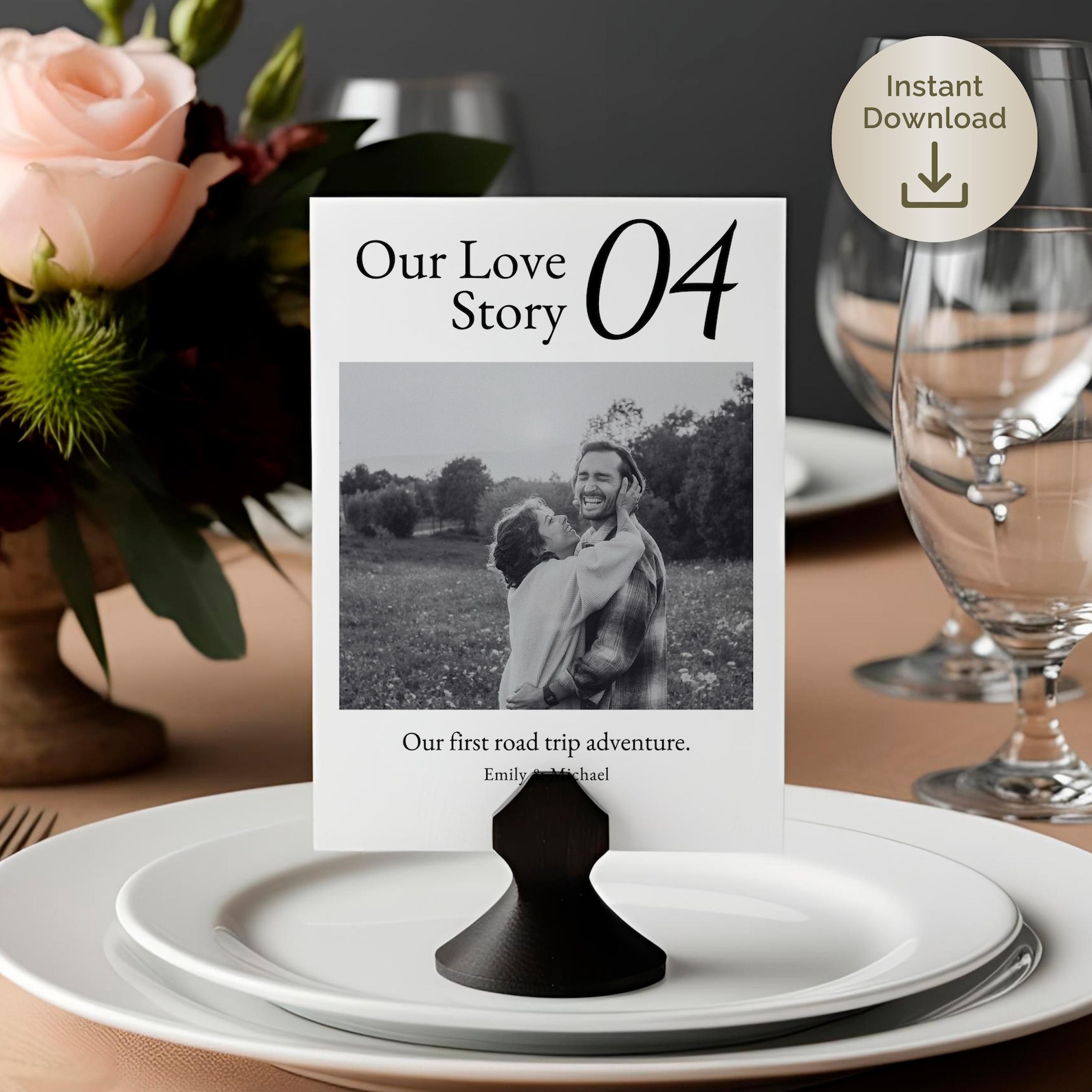 Table Numbers Wedding Template, Wedding Table Numbers With Photos ...