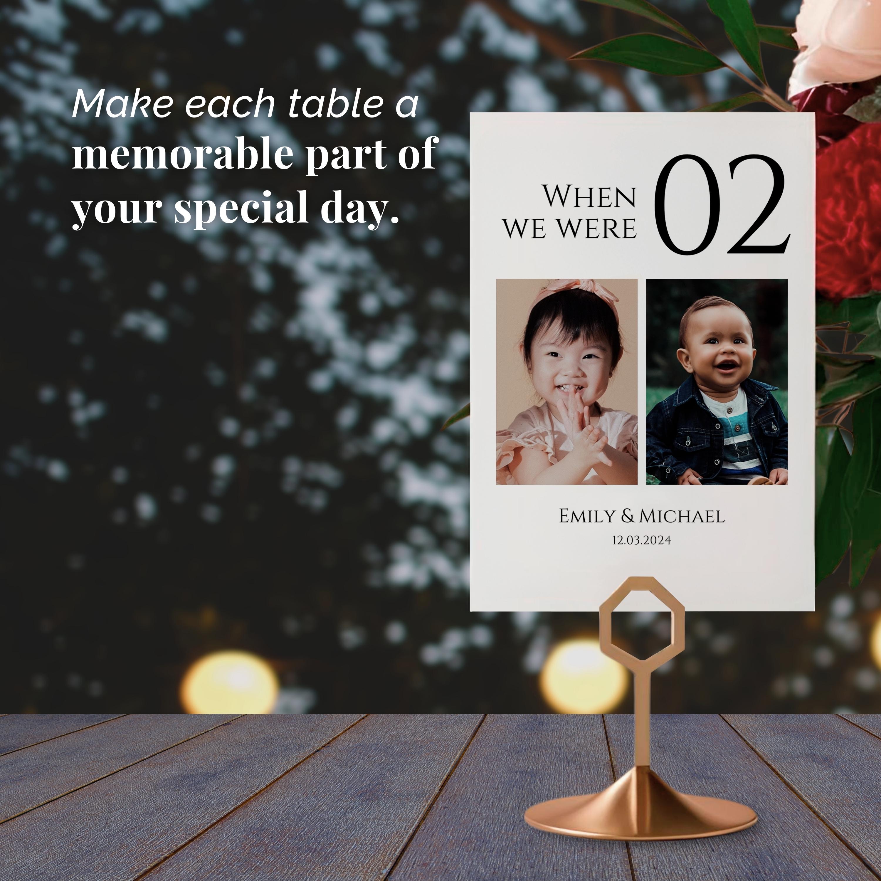 When We Were Table Numbers Template for Wedding Reception, When We Were ...