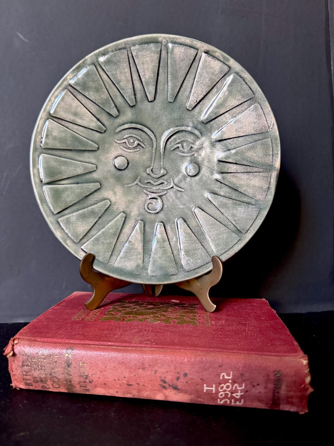 Vintage Handmade Ceramic Sun Face Wall Hanging - Etsy