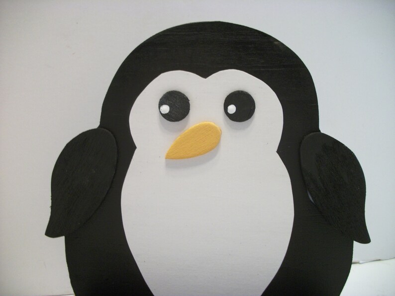 Penguin Calendar Perpetual Wood Block Penguin Decor Black White - Etsy