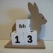 Rabbit Calendar Perpetual Wood Block Primitive Tan Rabbit Decor - Etsy
