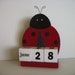 Ladybug Calendar Perpetual Wood Block Red Ladybug Decor - Etsy