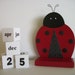 Ladybug Calendar Perpetual Wood Block Red Ladybug Decor - Etsy