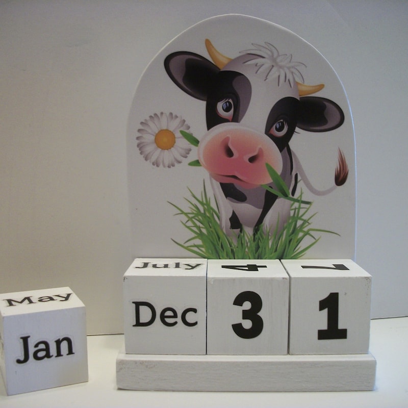 Perpetual Cow Calendar - Etsy