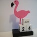 Pink Flamingo Calendar Perpetual Wood Block Pink Flamingo Decor - Etsy