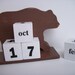 Bear Calendar Perpetual Wood Block Rustic Primitive Brown Bear | Etsy