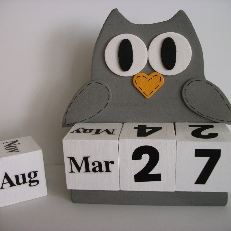 Gray and Yellow Owl - Etsy