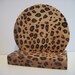 Leopard Calendar Perpetual Block Calendar Round Wood Brown Tan Leopard ...